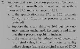 Solved Suppose that a refrigeration process at Coldfoods, | Chegg.com