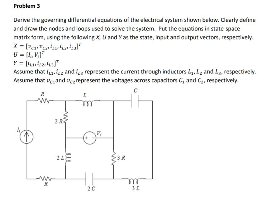 Solved Problem 3 Derive the governing differential equations | Chegg.com