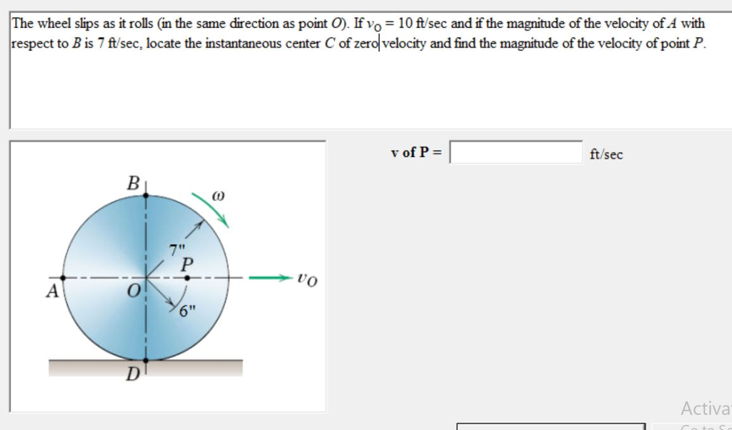 Solved The wheel slips as it rolls (in the same direction as | Chegg.com