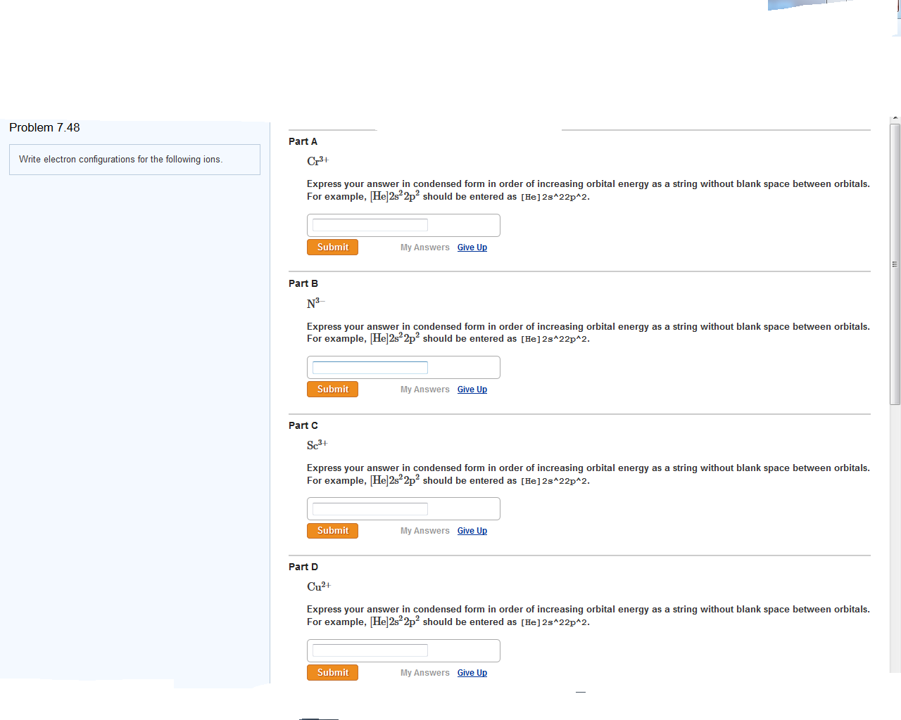 Solved Express your answer in condensed form in order of | Chegg.com