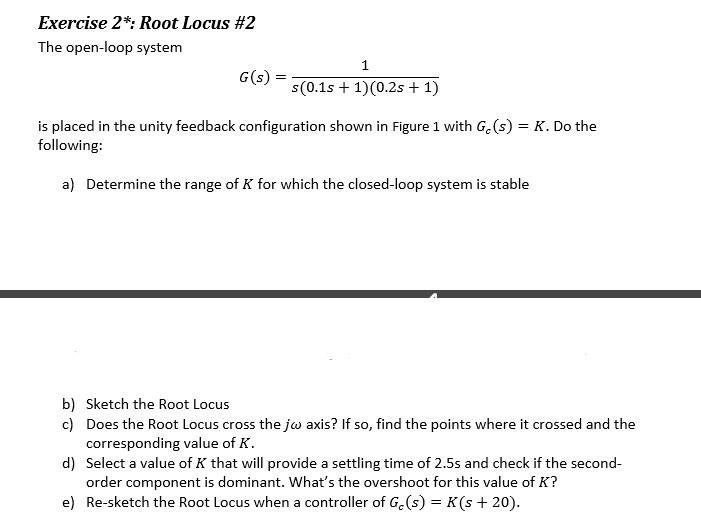 Solved Figure 1: Feedback configuration for all Exercises | Chegg.com