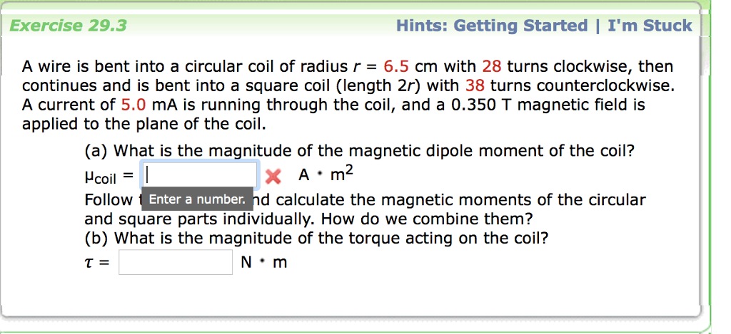 Solved A wire is bent into a circular coil of radius r = 6.5 | Chegg.com