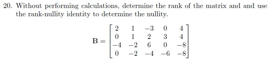 Solved 20. Without performing calculations, determine the | Chegg.com