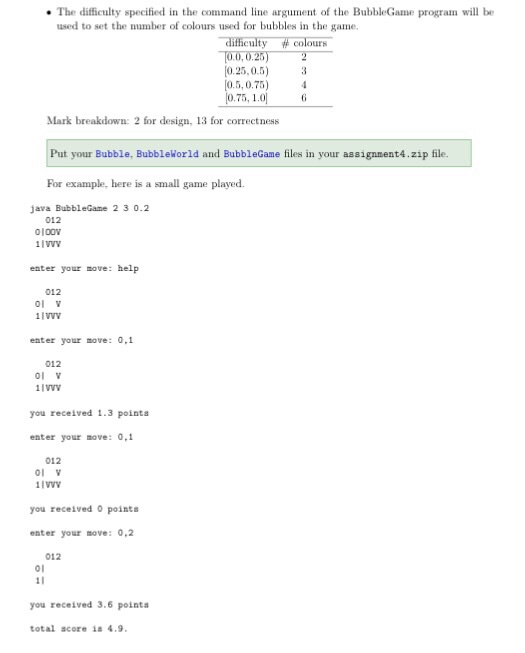 Solved Bubble game, bubble world, bubble code given. | Chegg.com