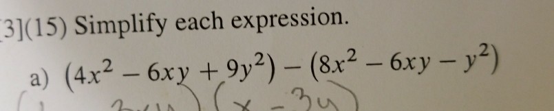 Solved 3](15) Simplify each expression. 8x26x | Chegg.com
