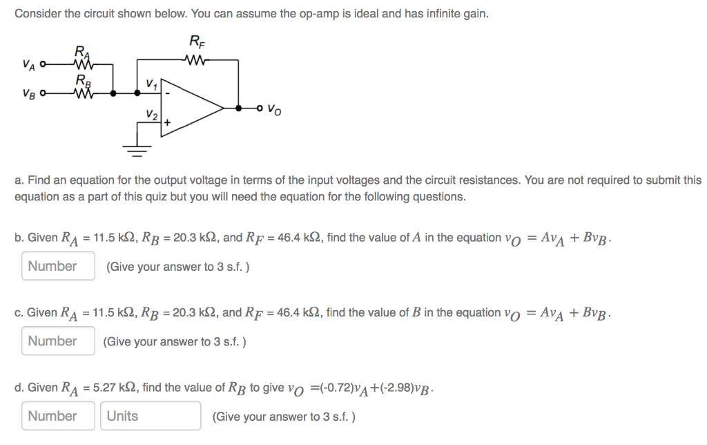 Solved Consider the circuit shown below. You can assume the | Chegg.com