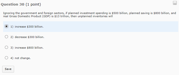 Solved Ignoring the government and foreign sectors, if | Chegg.com