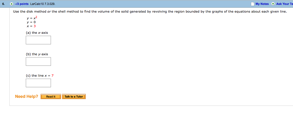 Solved Use the disk method or the shell method to find the | Chegg.com