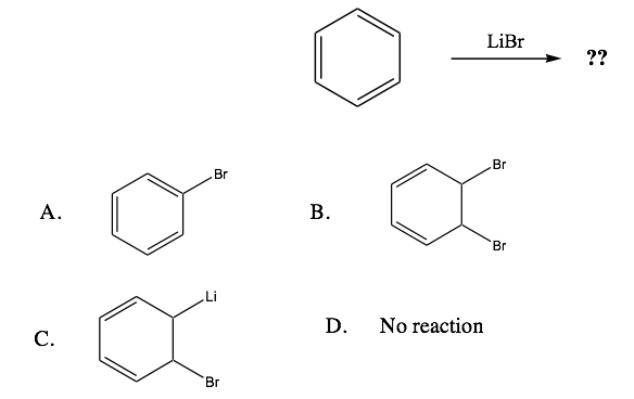 Solved LiBr Br Br A. Li D. No reaction C. Br | Chegg.com