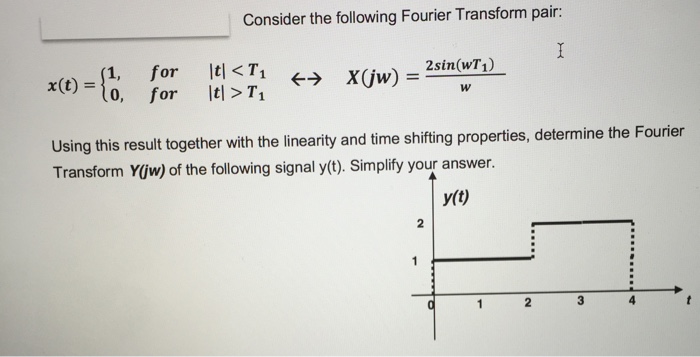 Solved Consider the following Fourier Transform pair: Using | Chegg.com