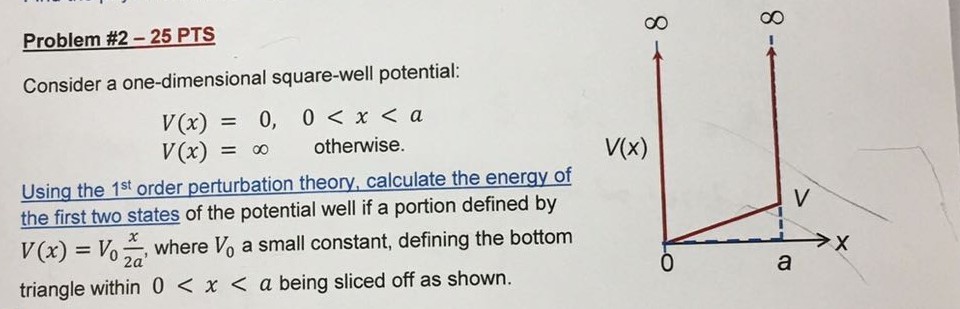 Solved Problem #2-25 PTS Consider a one-dimensional | Chegg.com