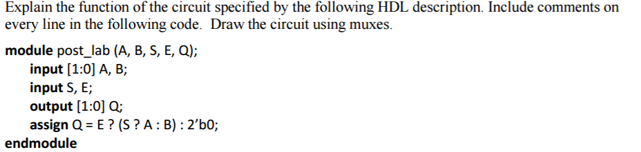Solved Explain the function of the circuit specified by the | Chegg.com