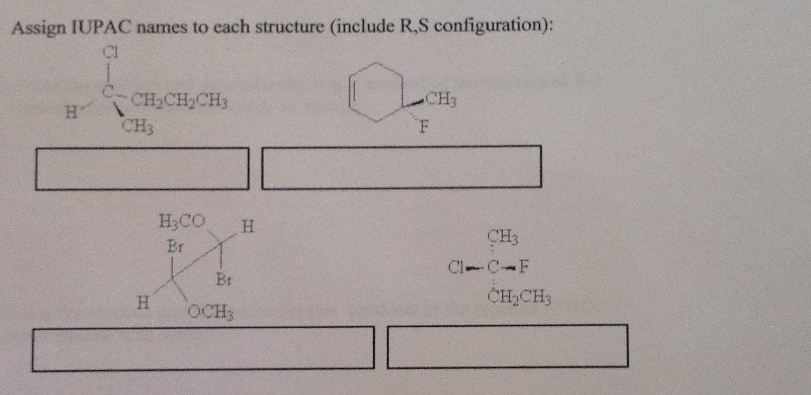 Solved Assign IUPAC names to each structure (include RS | Chegg.com