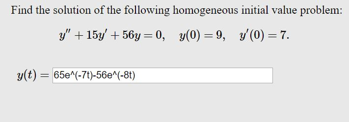 Solved Find the solution of the following homogeneous | Chegg.com