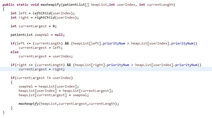 Solved public static void maxheapify(patientList[] | Chegg.com