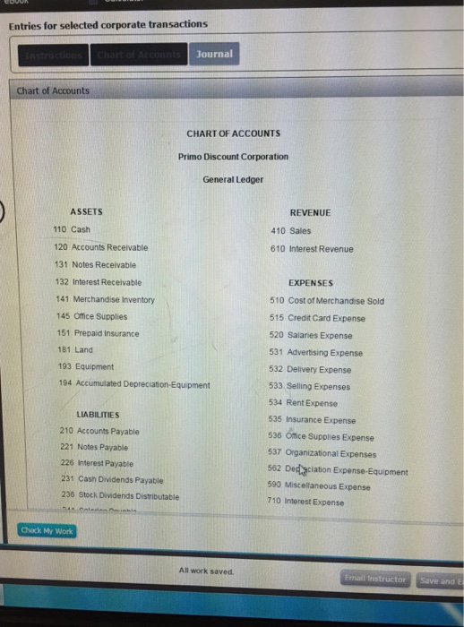 Solved Instructions Selected transactions completed by Primo | Chegg.com Solved Instructions Selected transactions completed by Primo | Chegg.com
