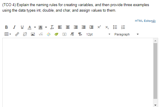Solved Explain the naming rules for creating variables, and | Chegg.com