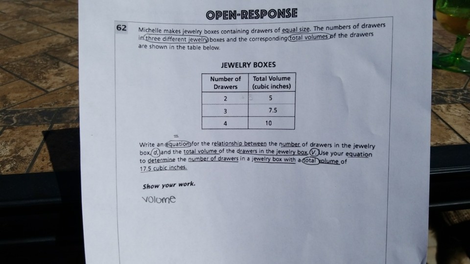 Solved OPEN-RESPONSE boxes containing drawers of equal size. | Chegg.com