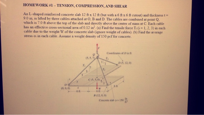 Solved An L-shaped reinforced concrete slab 12 ft Times 12 | Chegg.com