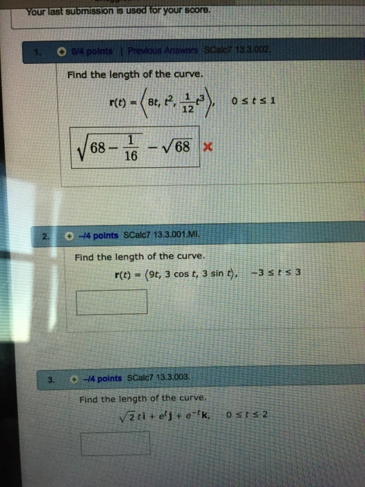 Solved Find The Length Of The Curve R T [8t