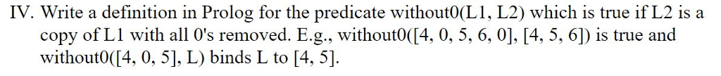 Solved Iv Write A Definition In Prolog For The Predicate 3117