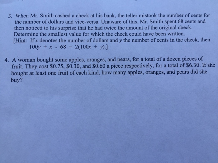 Solved Homework On Diophantine Equations 1 Find The General
