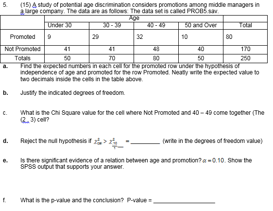 Solved A study of potential age discrimination considers | Chegg.com