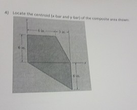 Solved locate the centroid (x-bar and y-bar) of the | Chegg.com