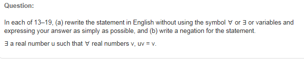 Solved In Each Of 13 19 A Rewrite The Statement In