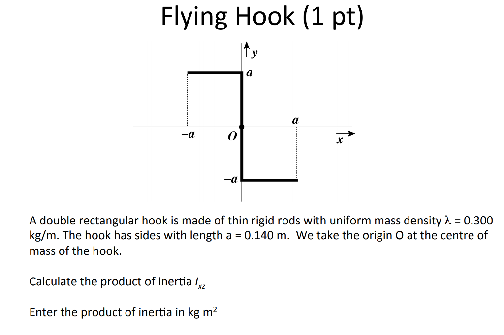 Solved Flying Hook (1 pt) -a 0 -a A double rectangular hook | Chegg.com