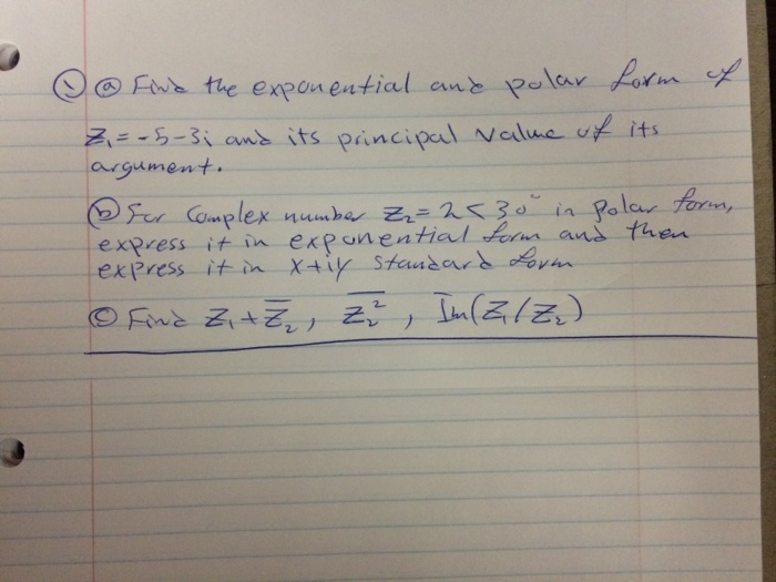 Solved Find the exponential and polar form of and its | Chegg.com