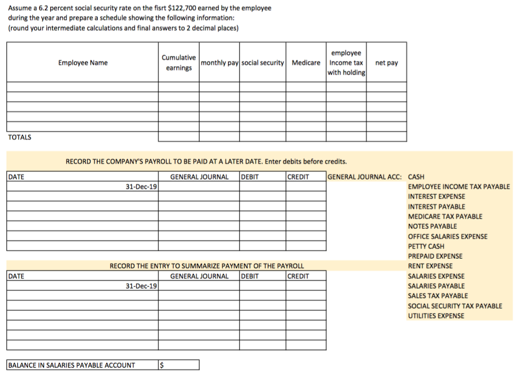 Critical Thinking Problem 10.1 Payroll Accounting | Chegg.com