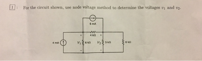 Solved For the circuit shown, use node voltage method to | Chegg.com