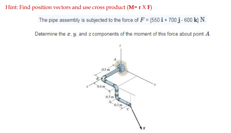 Solved Hint: Find position vectors and use cross product | Chegg.com