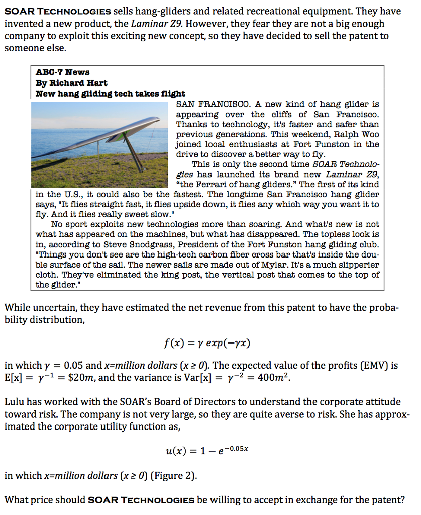 Solved What price should SOAR Technologies be willing to | Chegg.com