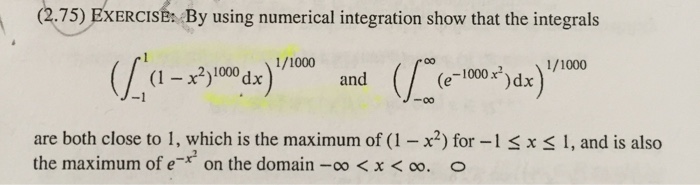 Solved By using numerical integration show that the | Chegg.com