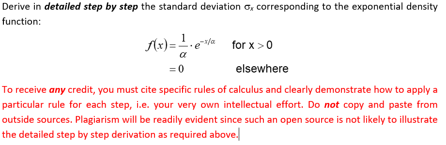 Solved Derive in detailed step by step the standard | Chegg.com