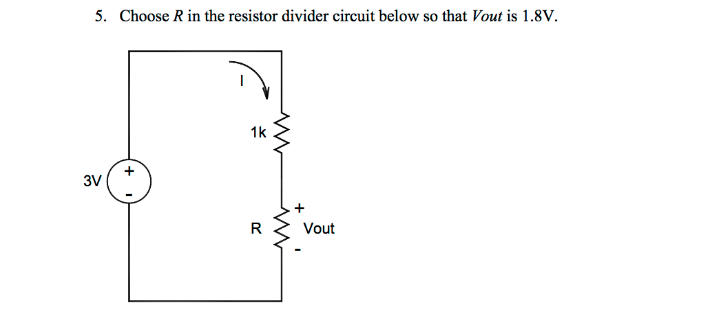 Solved Choose R in the resistor divider circuit below so | Chegg.com