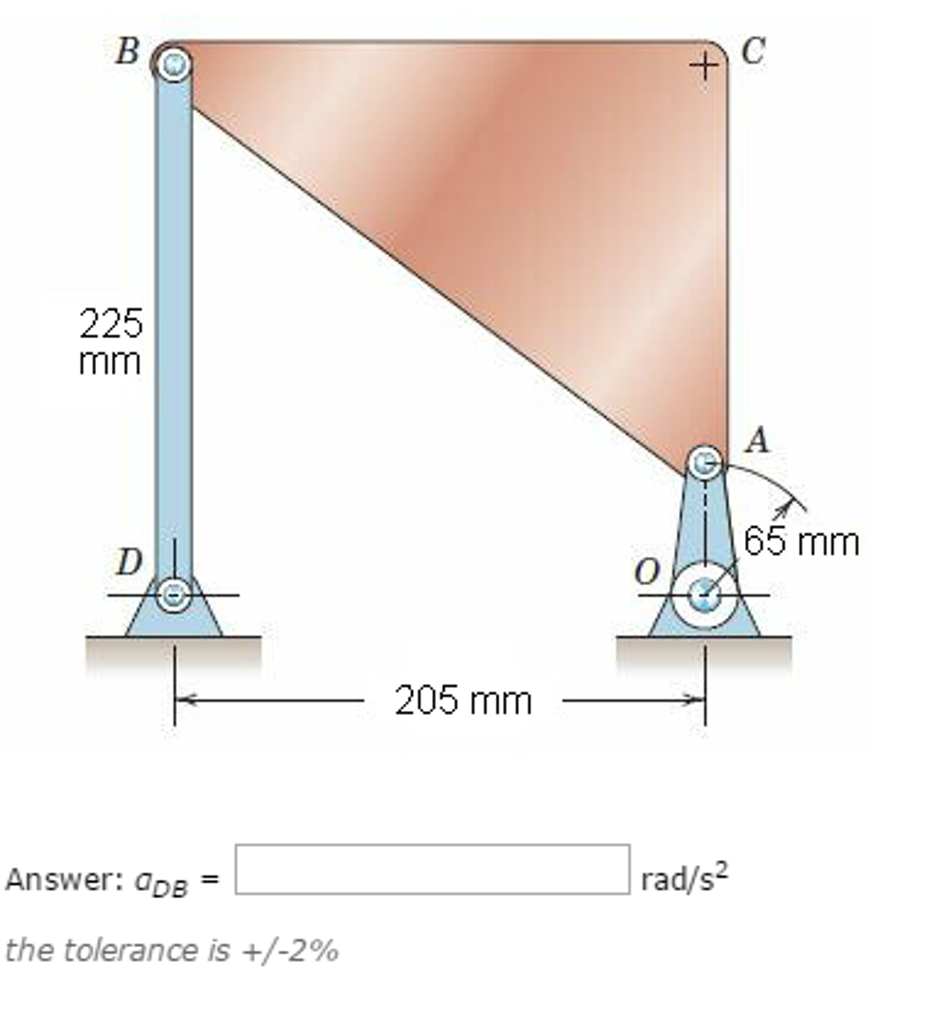 Plane motion of the triangular plate ABC is | Chegg.com