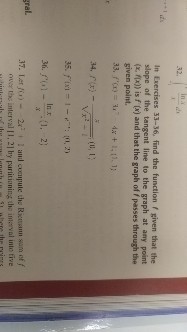Solved Integral ln a/3 dx In Exercises 33-36, find the | Chegg.com