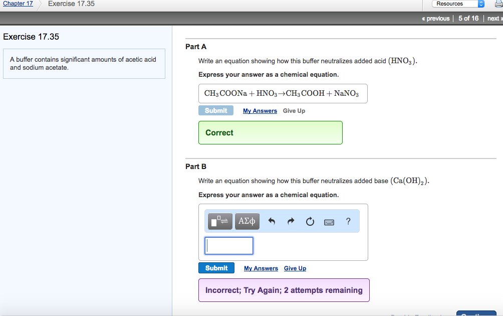 Solved A Buffer Contains Significant Amounts Of Acetic Acid
