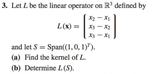 Solved 3. Let L be the linear operator on R3 defined by L | Chegg.com Solved 3. Let L be the linear operator on R3 defined by L | Chegg.com
