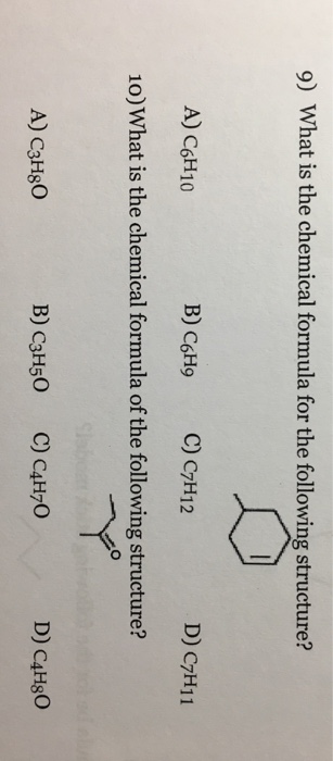 Solved What is the chemical formula for the following | Chegg.com
