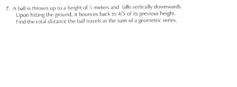 Solved A ball is thrown up to a height of 5 meters and falls | Chegg.com