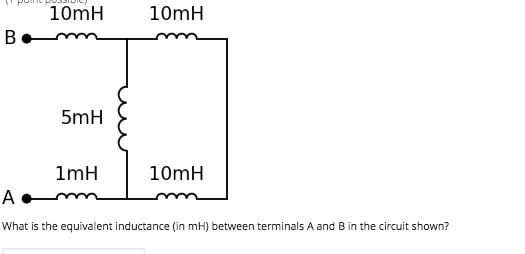 Solved What is the equivalent inductance (in mH) between | Chegg.com