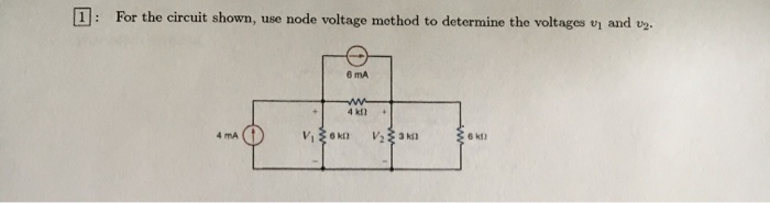 Solved For the circuit shown, use node voltage method to | Chegg.com