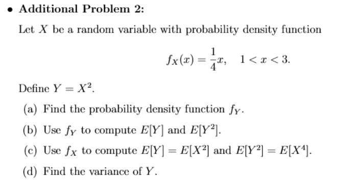 Solved » Additional Problem 2: Let X be a random variable | Chegg.com Solved » Additional Problem 2: Let X be a random variable | Chegg.com