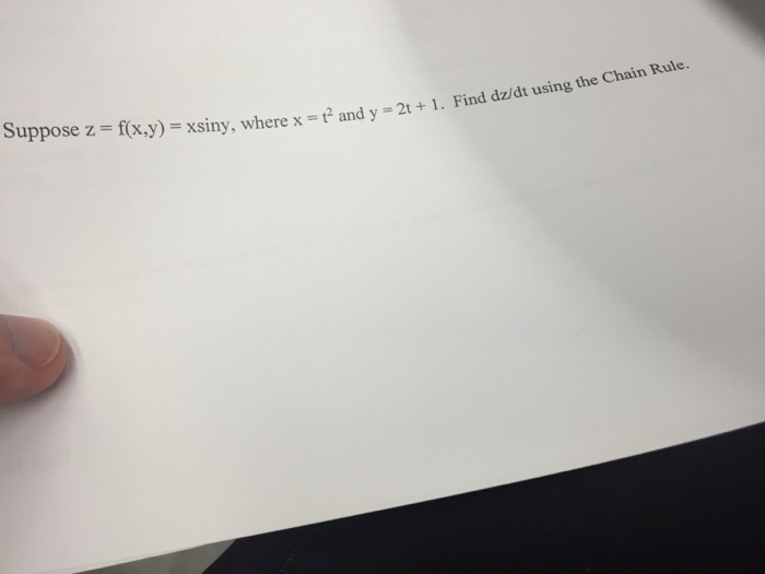 Solved Suppose z = f(x, y) = x sin y. where x = t^2 and y = | Chegg.com Solved Suppose z = f(x, y) = x sin y. where x = t^2 and y = | Chegg.com