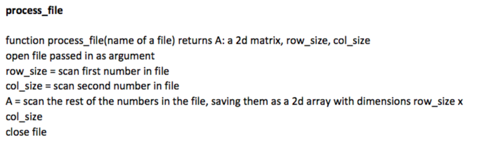 Solved calc avg function calc_avg (A: 2d array of random | Chegg.com