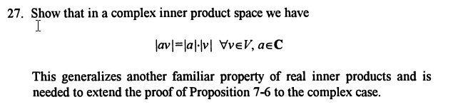 Solved 27. Show that in a complex inner product space we | Chegg.com